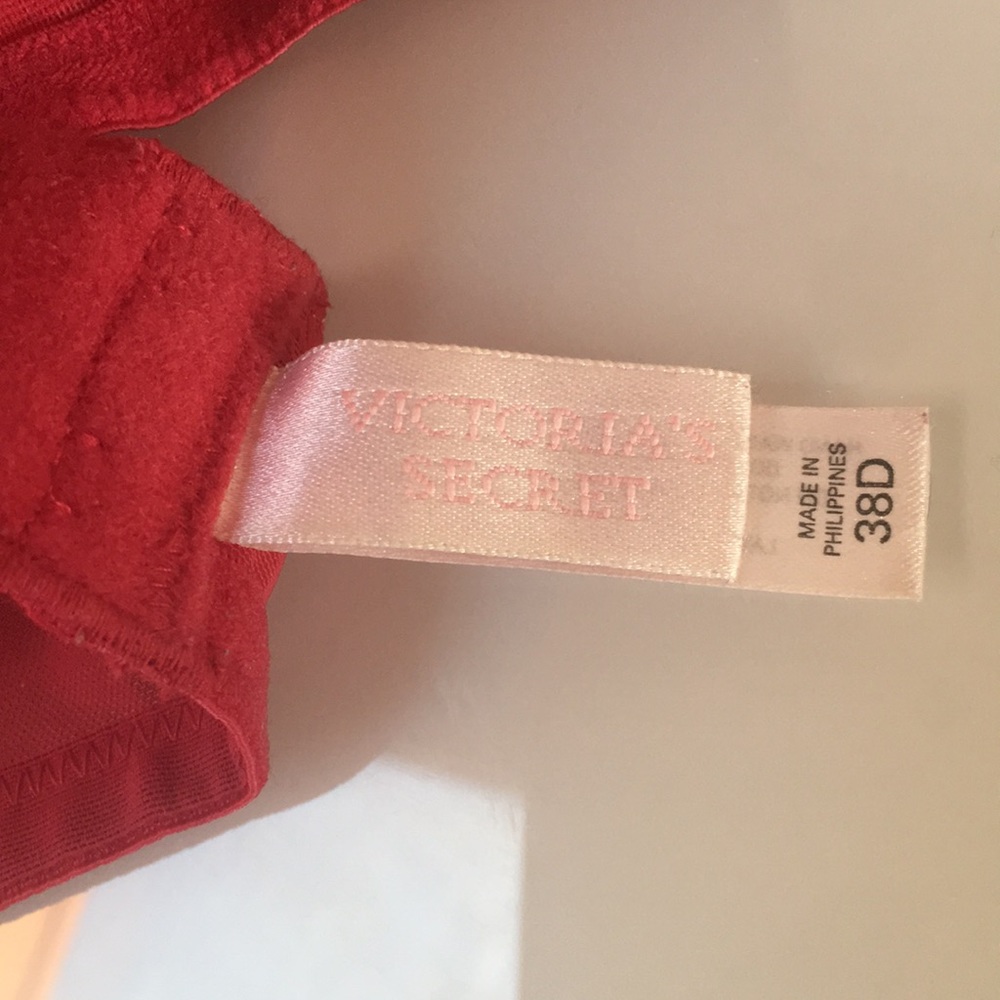 Beautiful Victoria Secret Crimson Brocade Bra With Sa… - Gem